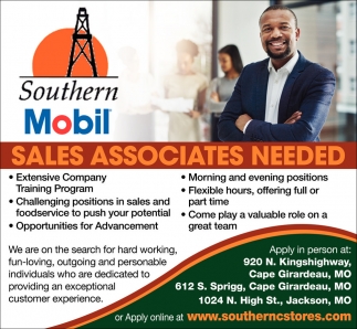 Sales Associate, Southern Mobile